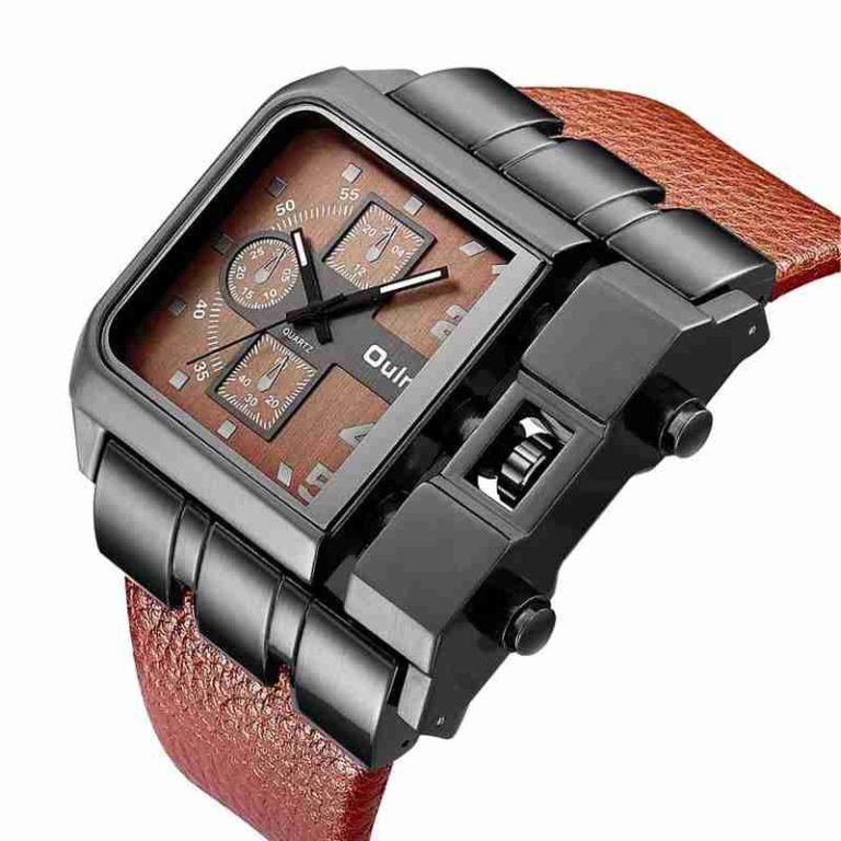 Unique Design Square Men Wristwatch Wide Big Dial Quartz Male Sport